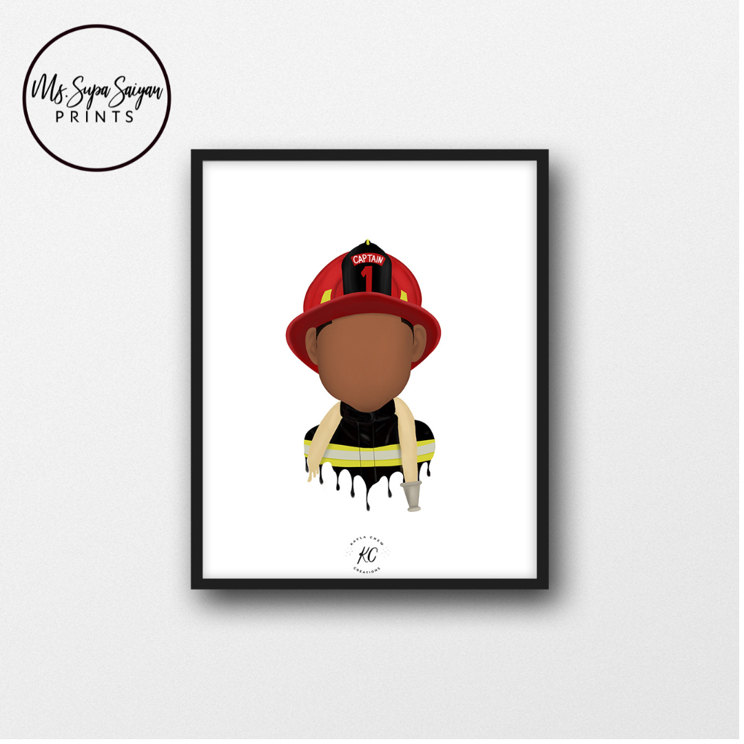 FIREFIGHTER PRINTABLE ART – Ms. Supa Saiyan Prints